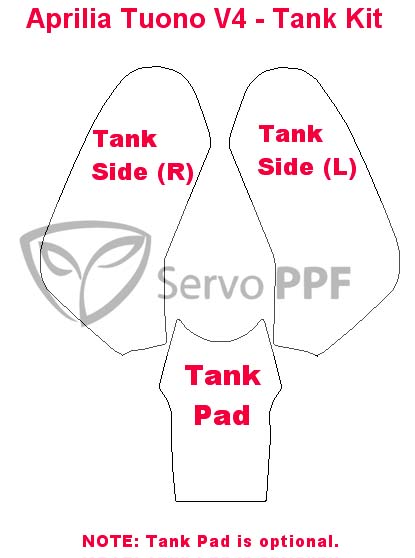 11+ Aprilia Tuono V4 Tank Kit_1 - Servo PPF